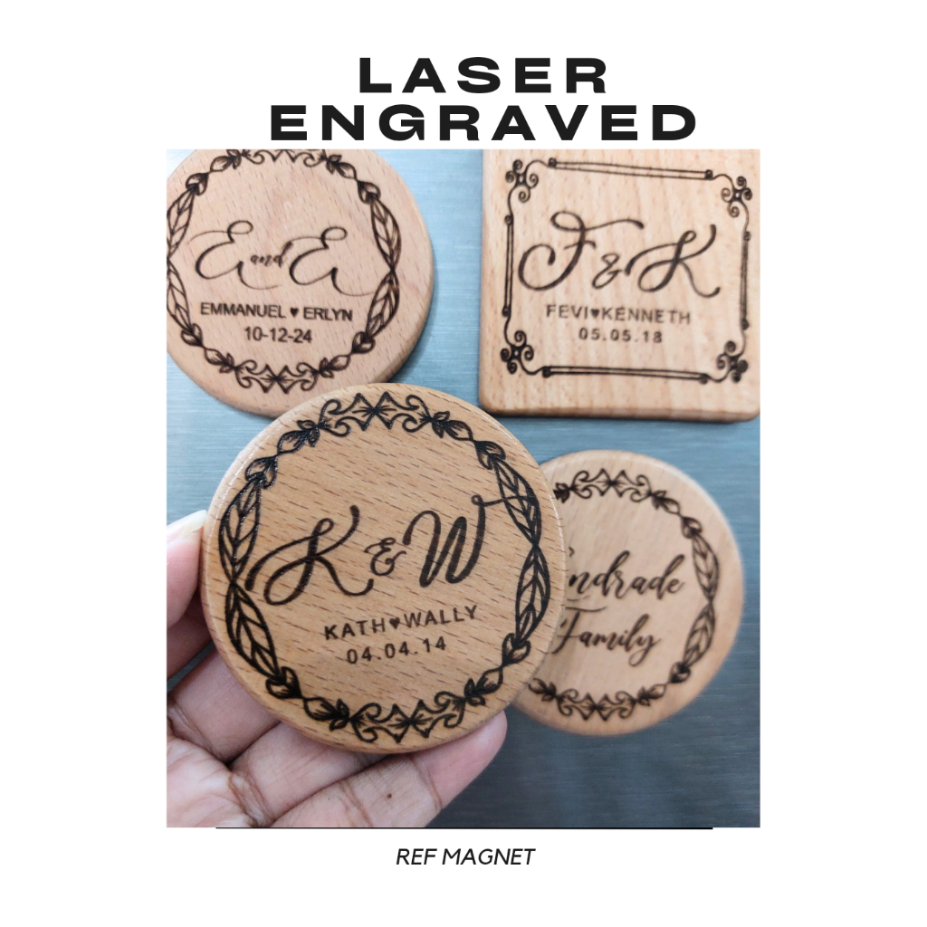 Ref Magnet Wood Engraved Personalized Customized Magnet | Shopee ...