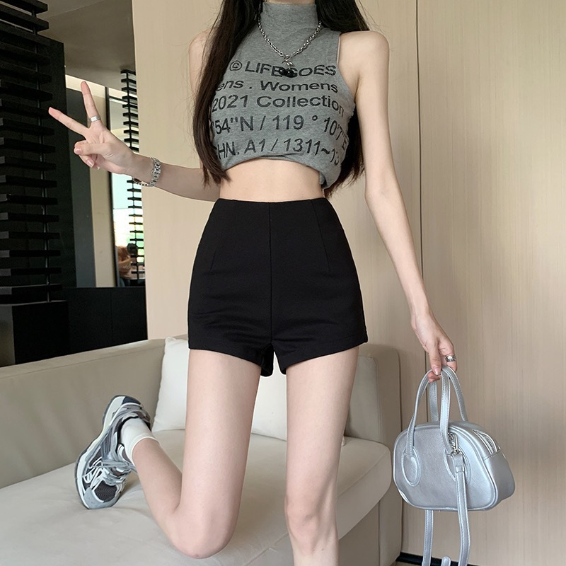 women shorts trousers cycling cotton knitted highwaist knit garter ...