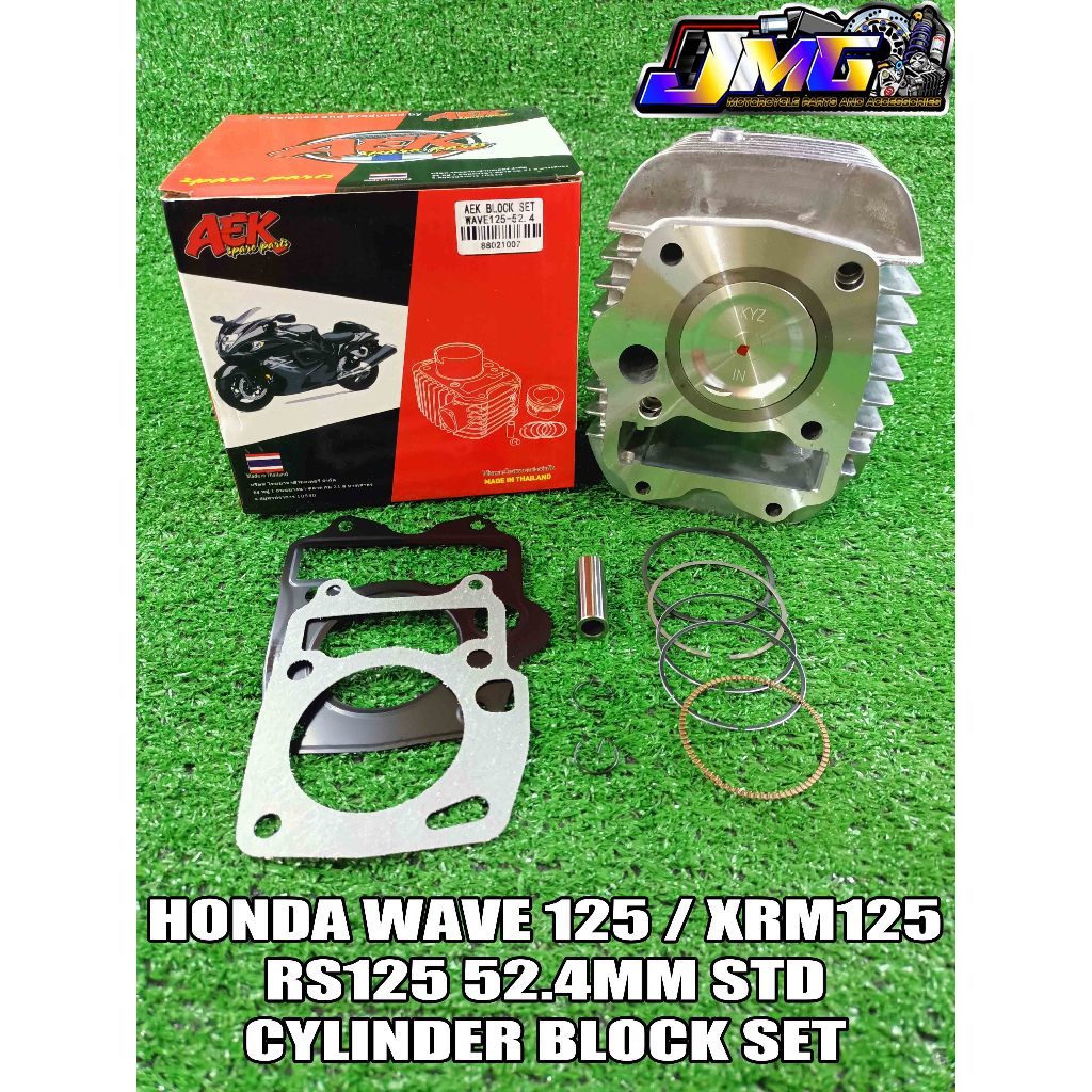 AEK CYLINDER BLOCK SET HONDA WAVE 125/ XRM 125 / RS125 STANDARD 52.4MM ...