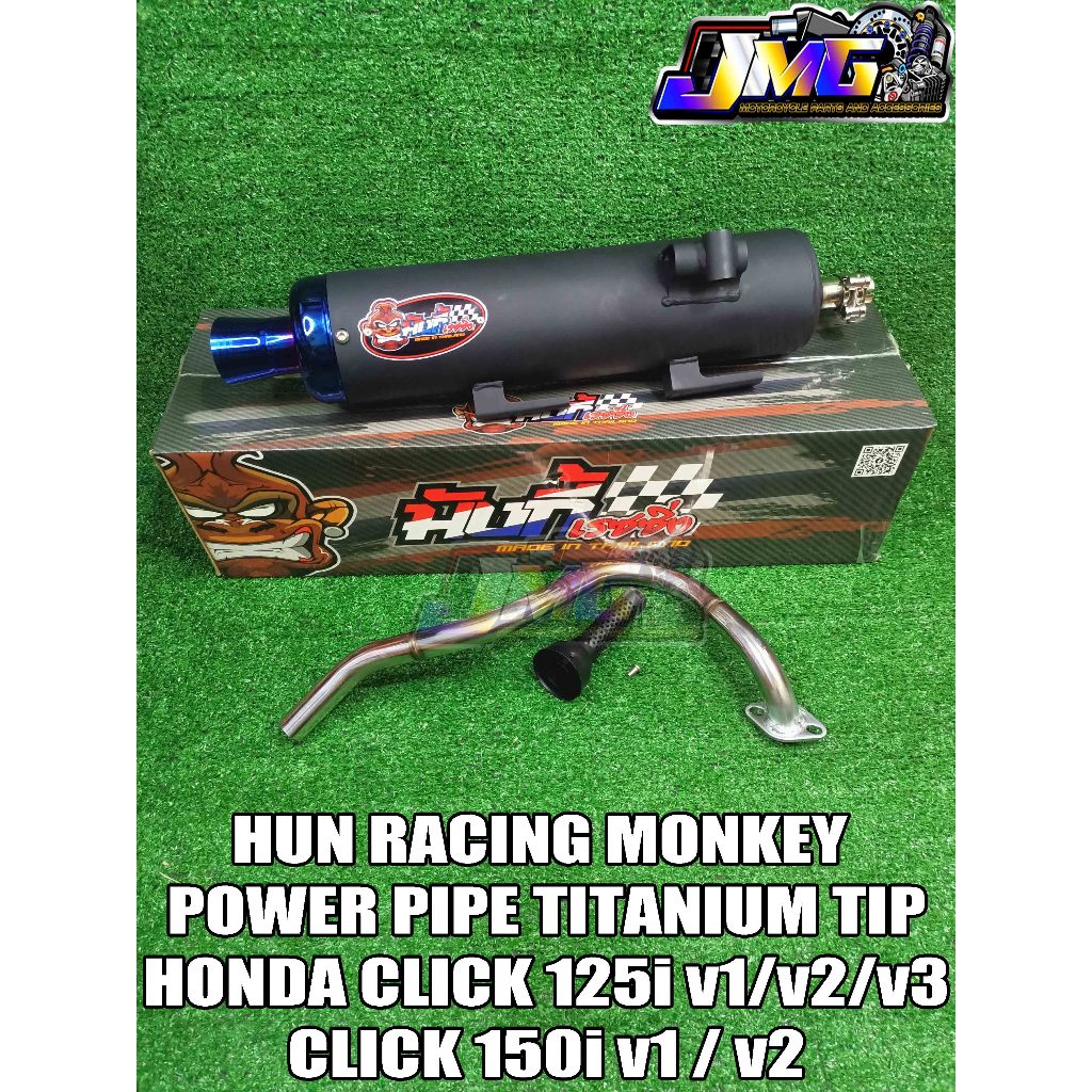 HUN RACING MONKEY POWER PIPE HONDA CLICK 125i v1/v2/v3 / CLICK 150i v1 ...
