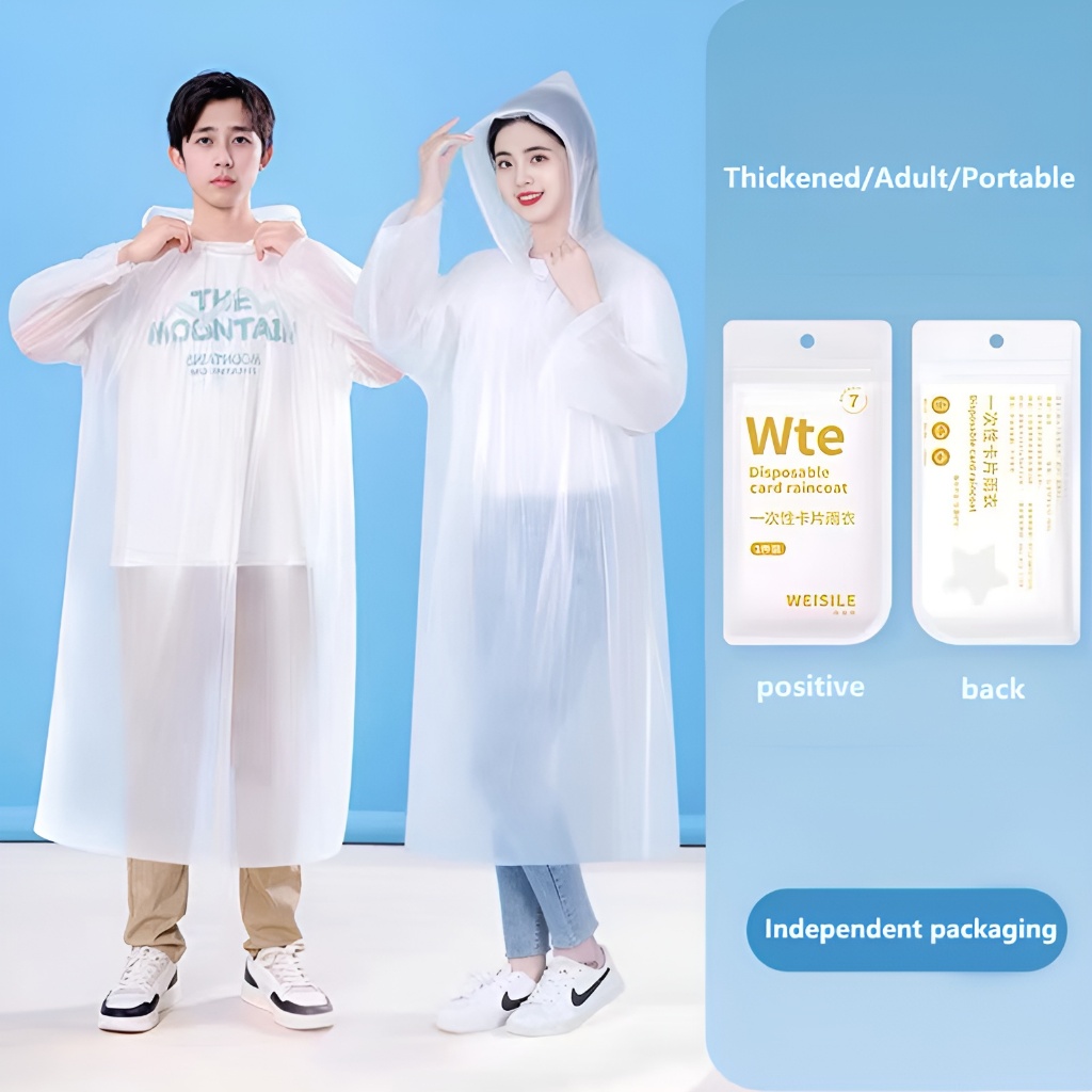 Disposable Card Raincoat Portable Compression Raincoat Adult Waterproof ...