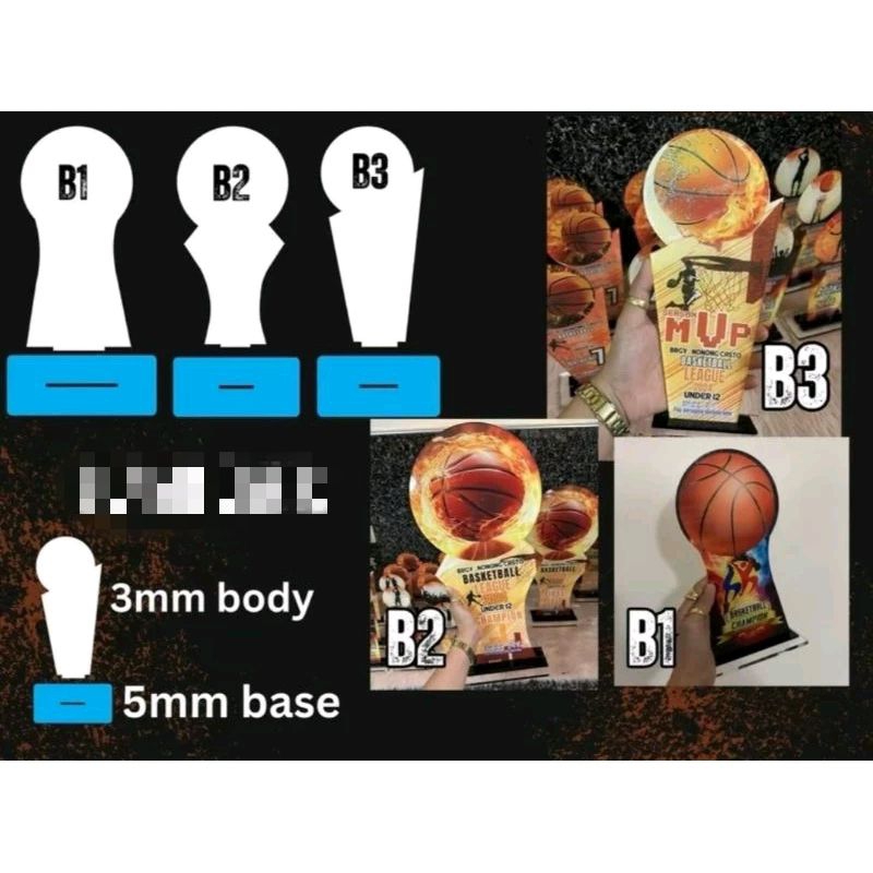 SGRAPIX CUSTOMIZED BASKETBALL ACRYLIC PLAQUE TROPHY | Shopee Philippines