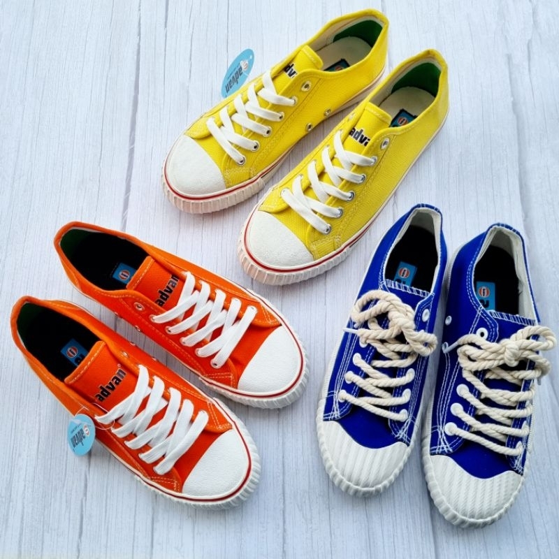 Advan Shoes Colorful Yellow Orange Royal Blue Bright Colored Ladies ...