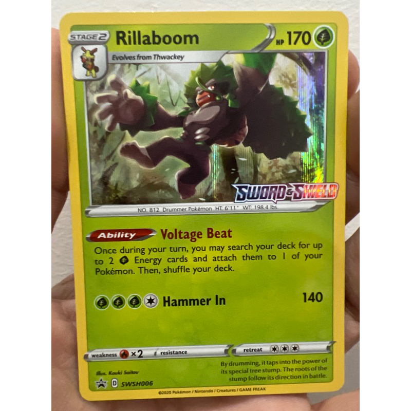 Rillaboom - SWSH006 - Pre-Release Promo Pokemon Sword & Shield Pokemon ...