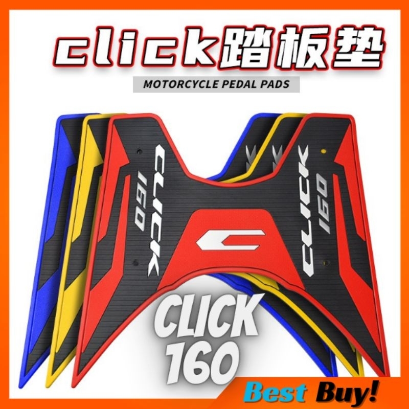 GACMOTO Motorcycle Footboard Rubber Matting for Honda Click 160 ...