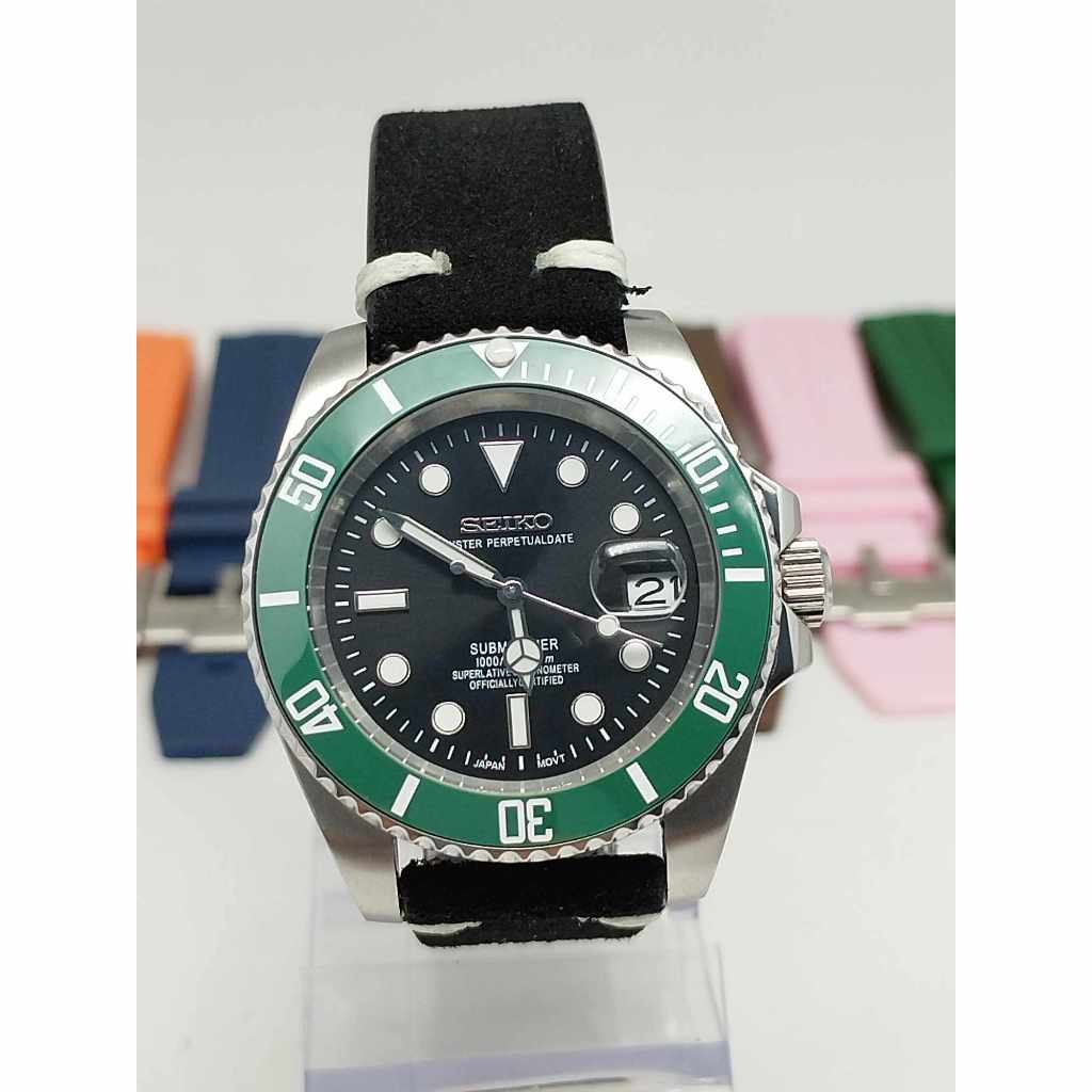 NH35 Automatic Movement Custom Build Homage Watch - KERMIT BLACK ...