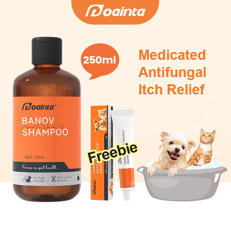 PUAINTA Anti Fungal Shampoo for Dog and Cat Skin Desease Anti Tick and ...