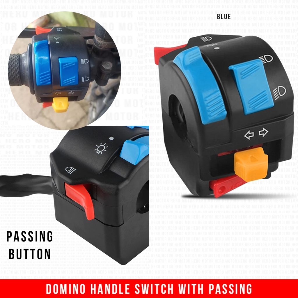 Domino Handle Switch With Passing light Universa Motorcycle Hron NO-OFF ...