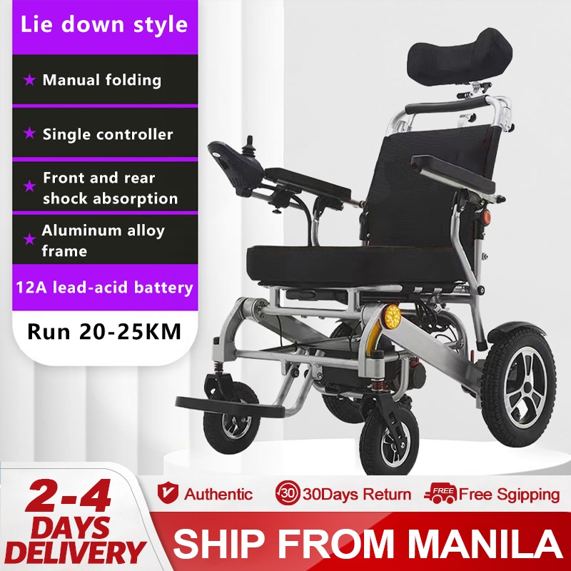 Electric wheelchair elderly foldable lightweight disabled ...