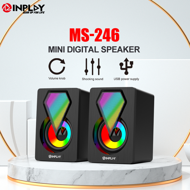 INPLAY MS-246 Mini Digital Speaker 3D Surround Shocking Bass Boost ...