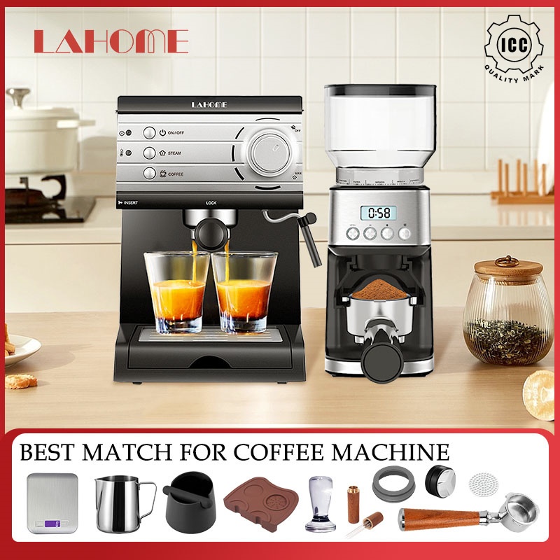 LAHOME 20 Bar Espresso Coffee Maker Machine +31/38/51Setting Coffee ...