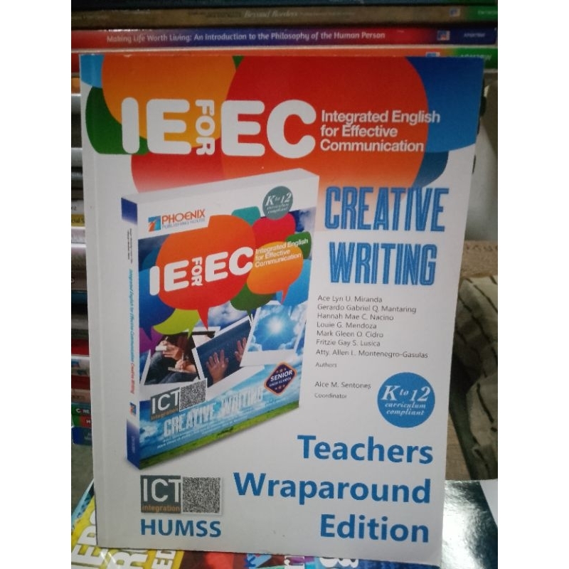 IE FOR EC CREATIVE WRITING Teacher's Wraparound edition SHS (brandnew ...