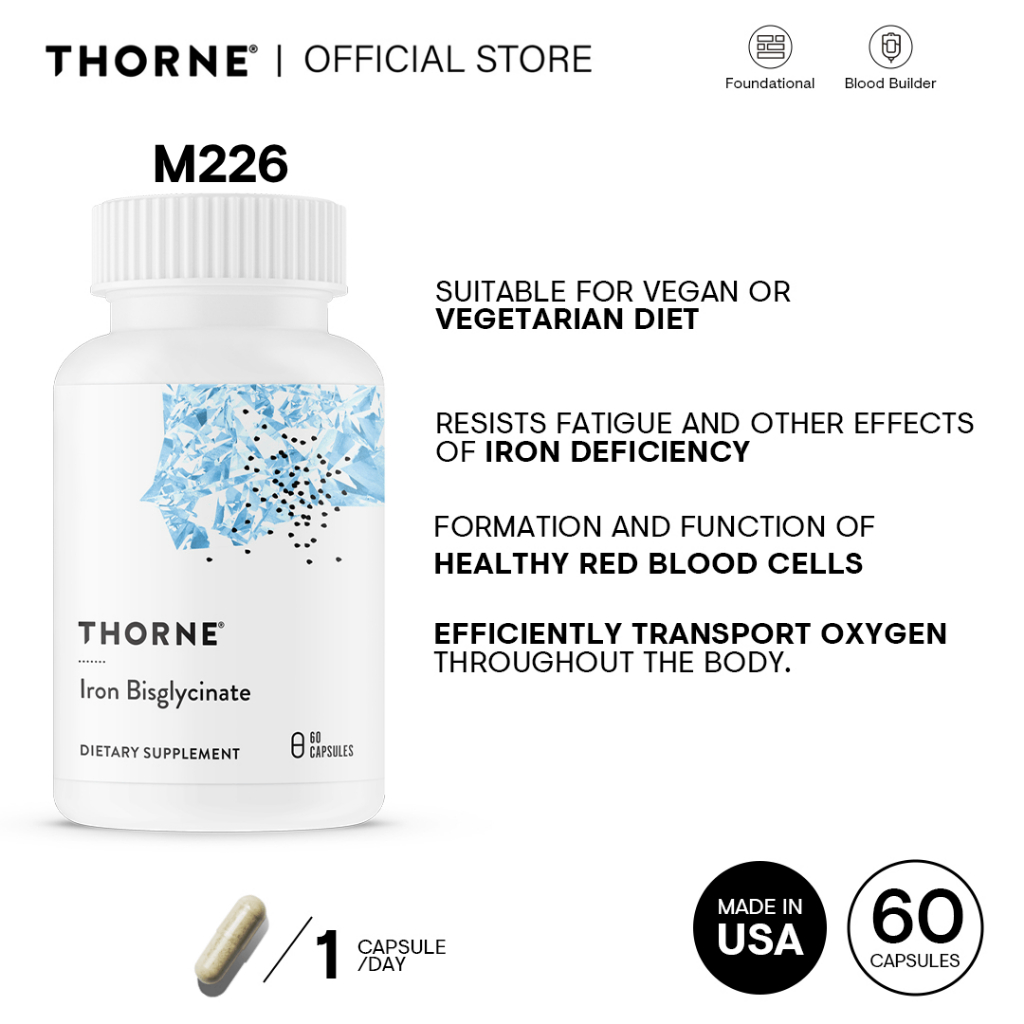 Thorne Iron Bisglycinate 60 Capsules | Shopee Philippines