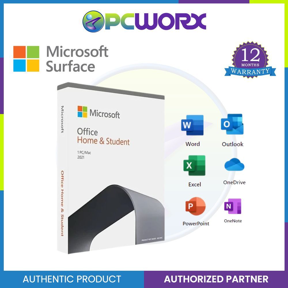 Microsoft Office 79G-05387 Home and Student 2021 English APAC EM Medialess (PC or Mac ...