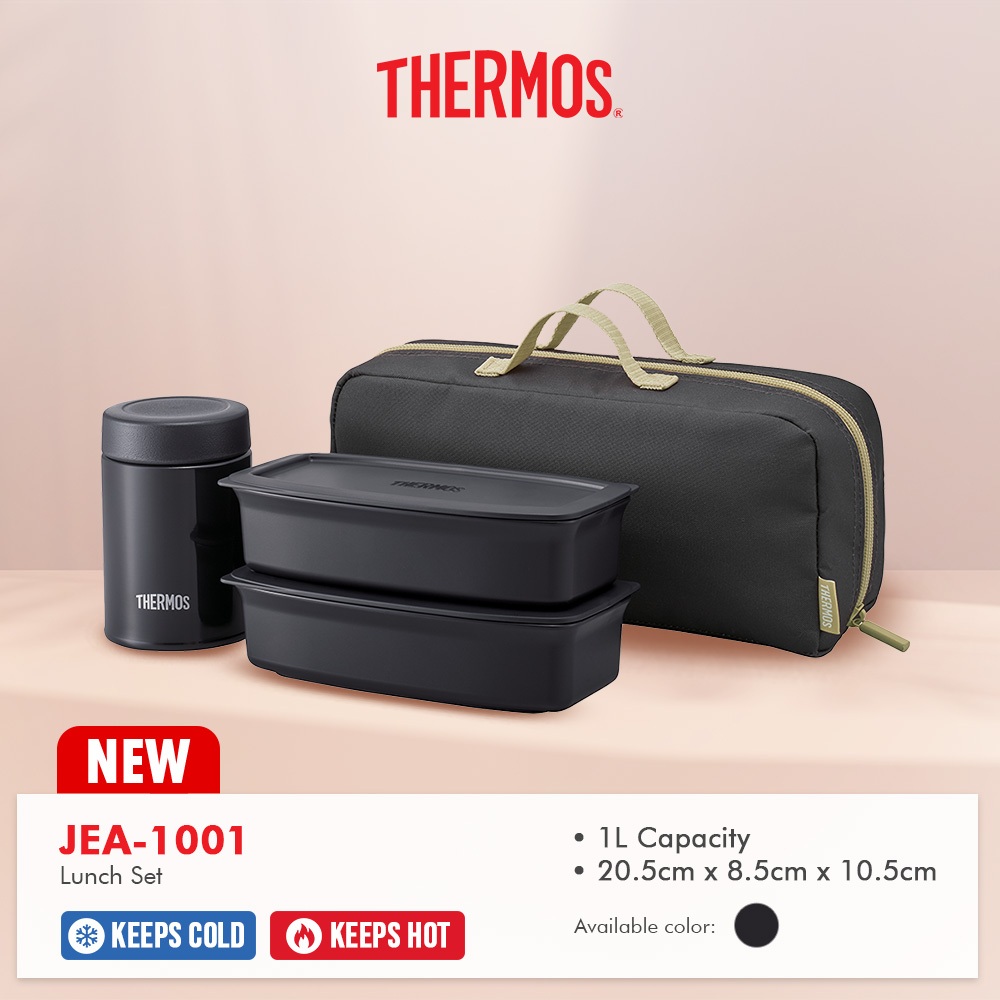 Thermos® JEA-1001 Lunch Box ( 0.2L Food Jar & x2 0.4L Food containers) | Shopee Philippines