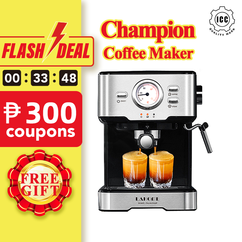 LAHOME Donlim Espresso Coffee Machine Maker Cappuccino With Milk Steam ...