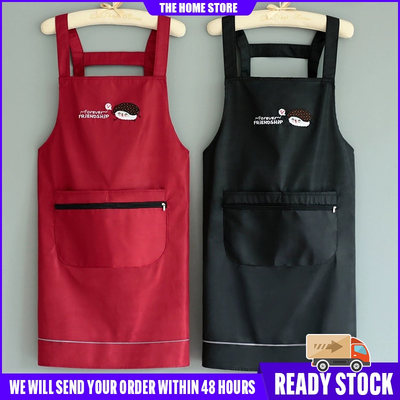 Fashion Apron Waterproof With Zipper Pocket Waterproof Fabric Cooking ...