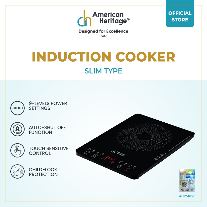American Heritage Induction Cooker Slim Type AHIC-6276 | Shopee Philippines