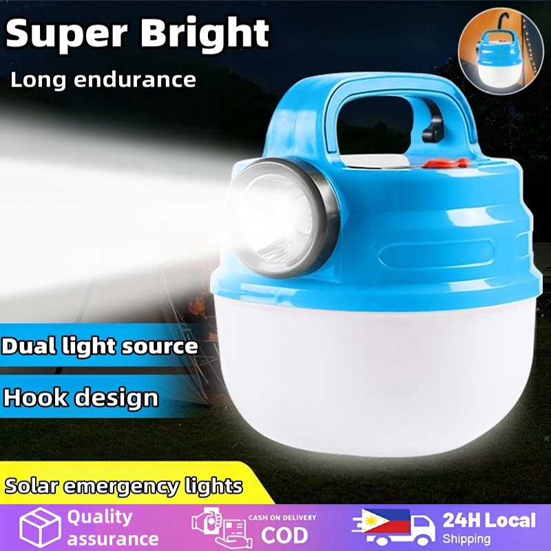 Solar bulb light outdoor waterproof LED camping light portable ...