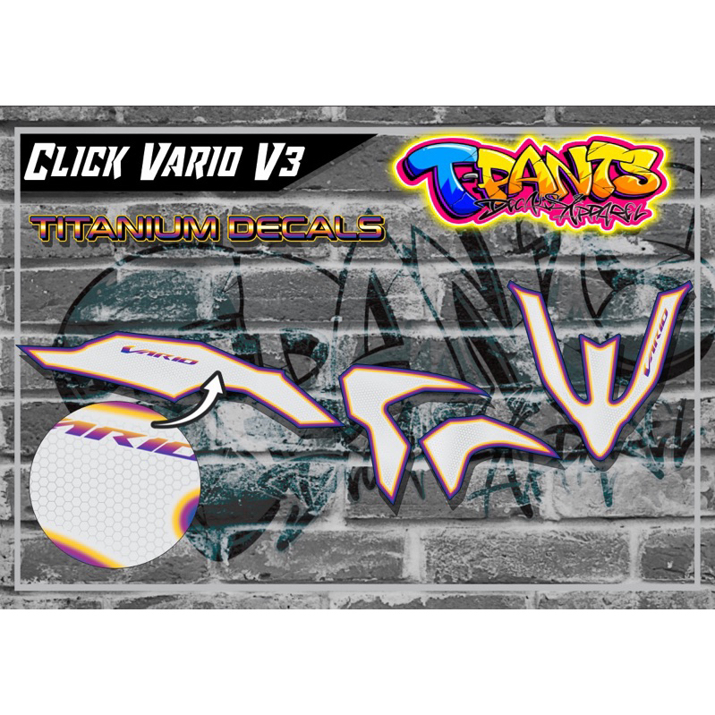 Click Vario V3 125 Titanium Decals | Shopee Philippines