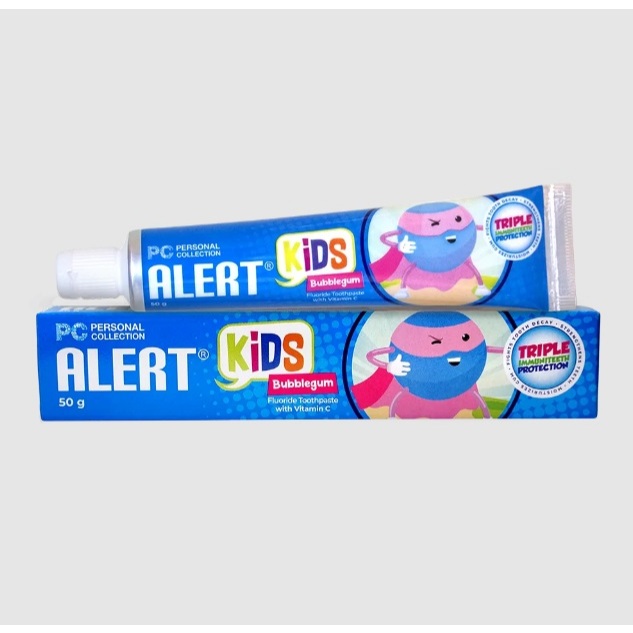 ALERT KIDS BUBBLE GUM WITH VITAMIN C FLUORIDE TOOTHPASTE | Shopee ...