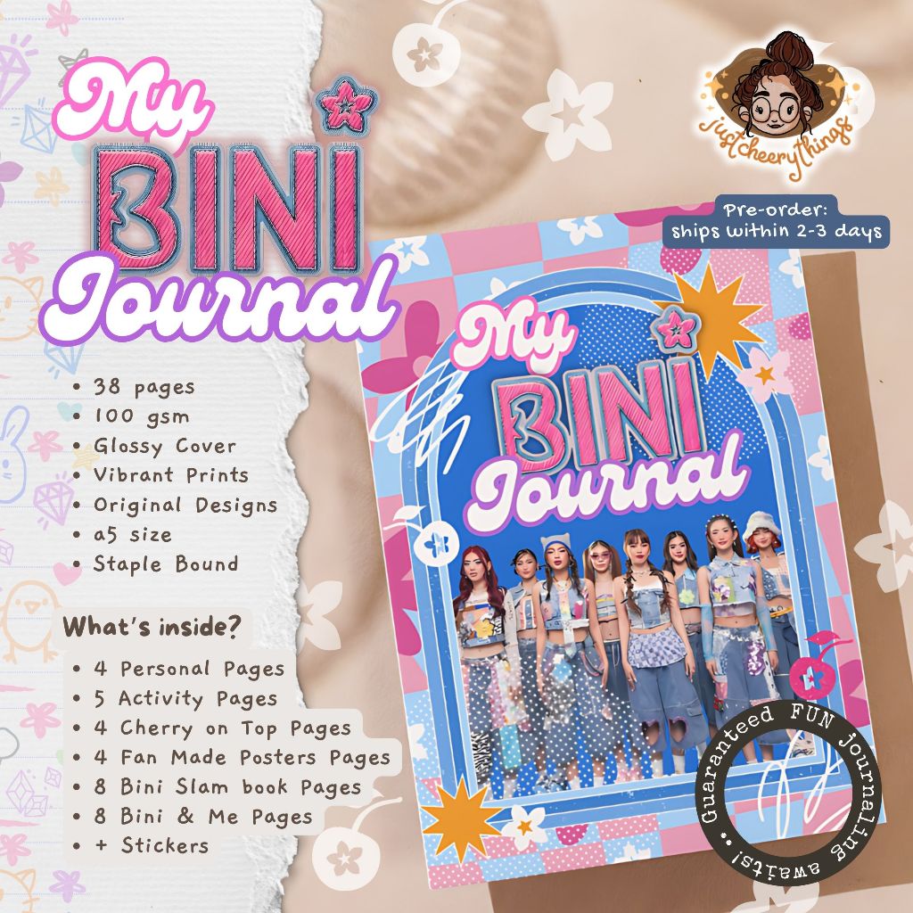 My Bini Journal by CheeryJournalss 38 pages Activity Slam Book with ...
