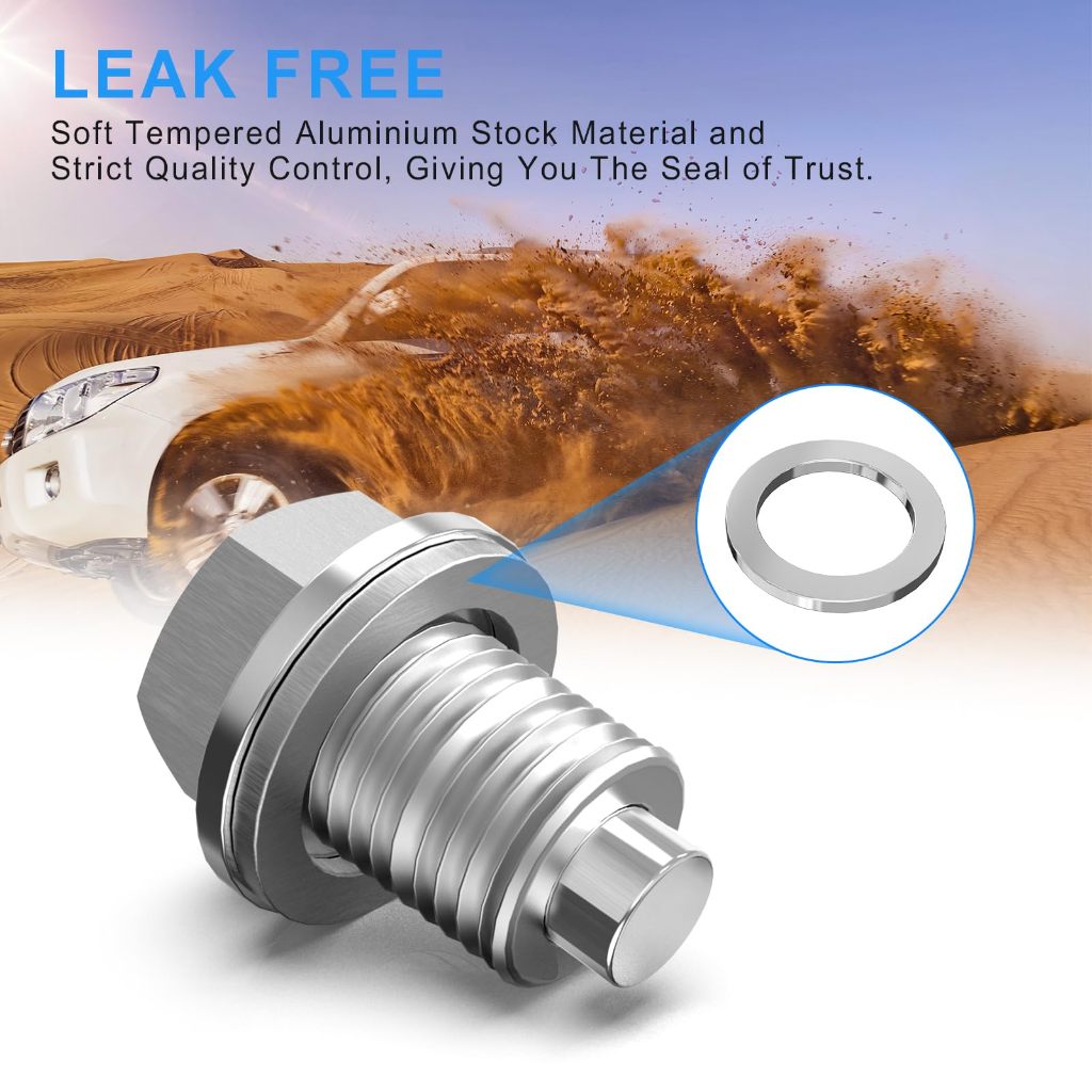 M14x1.5 Magnetic Oil Drain Plug Screw Stainless Steel Oil Pan Drain Nut ...