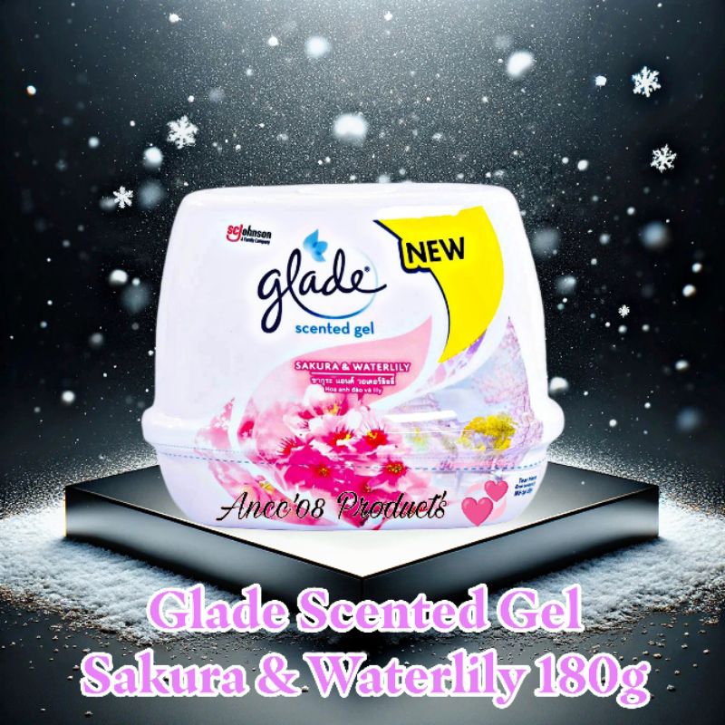 Glade Scented Gel Sakura and Waterlily Scent 180g | Shopee Philippines