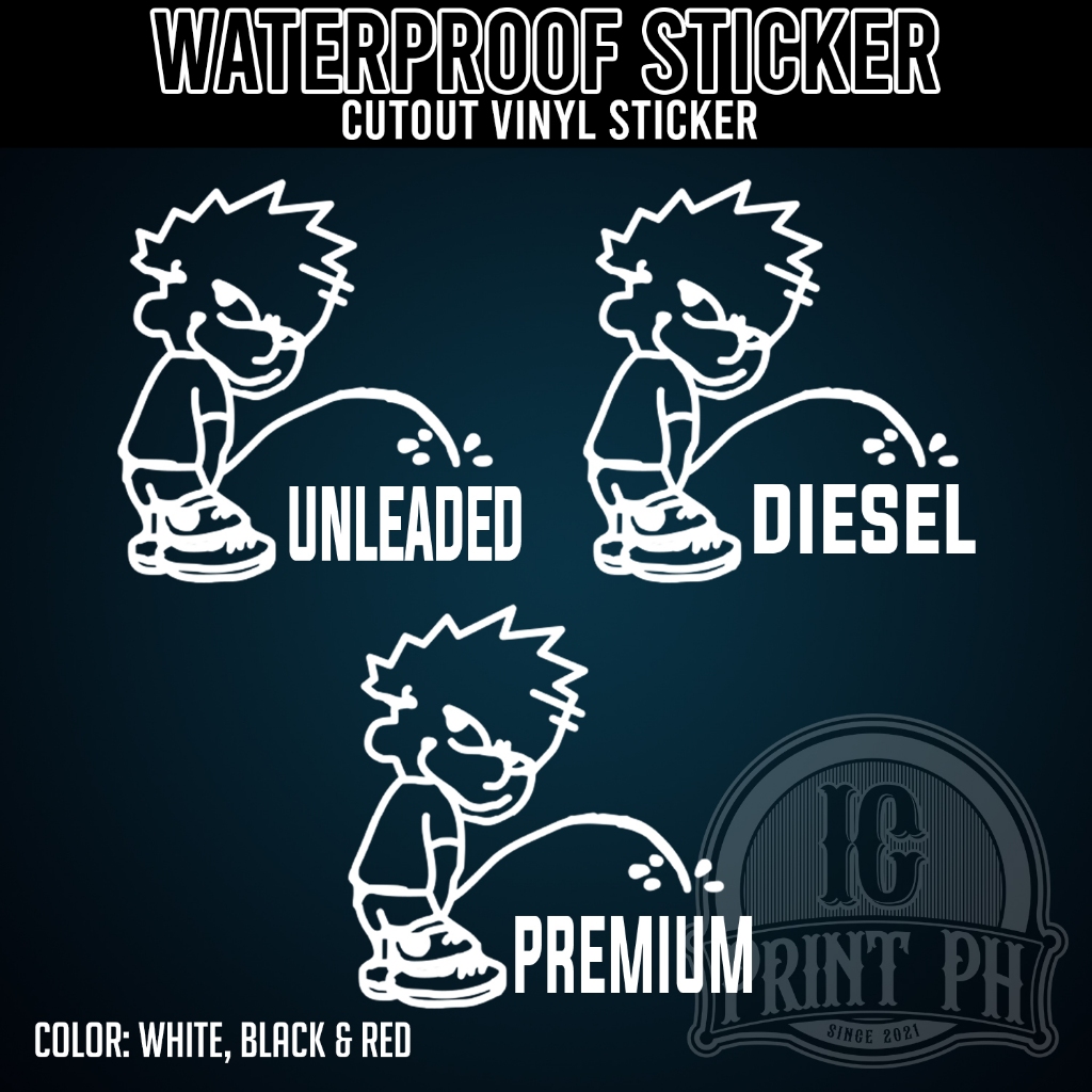 Sticker Fuel Tank Cover (4x4 inches) Sticker Waterproof Cutout Vinyl ...