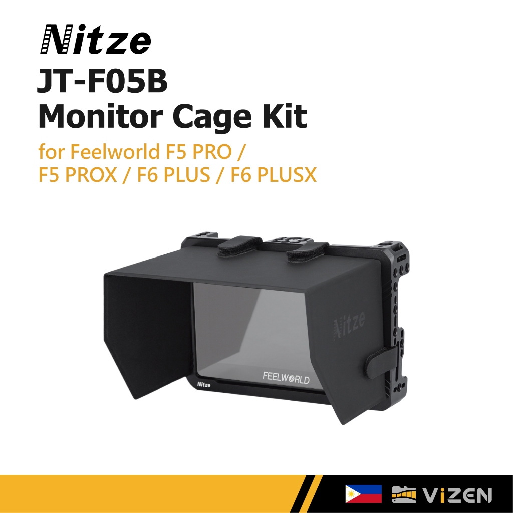 NITZE JT-F05B Monitor Cage Kit for Feelworld F5 PRO／F5 PROX／F6 PLUS／F6 ...
