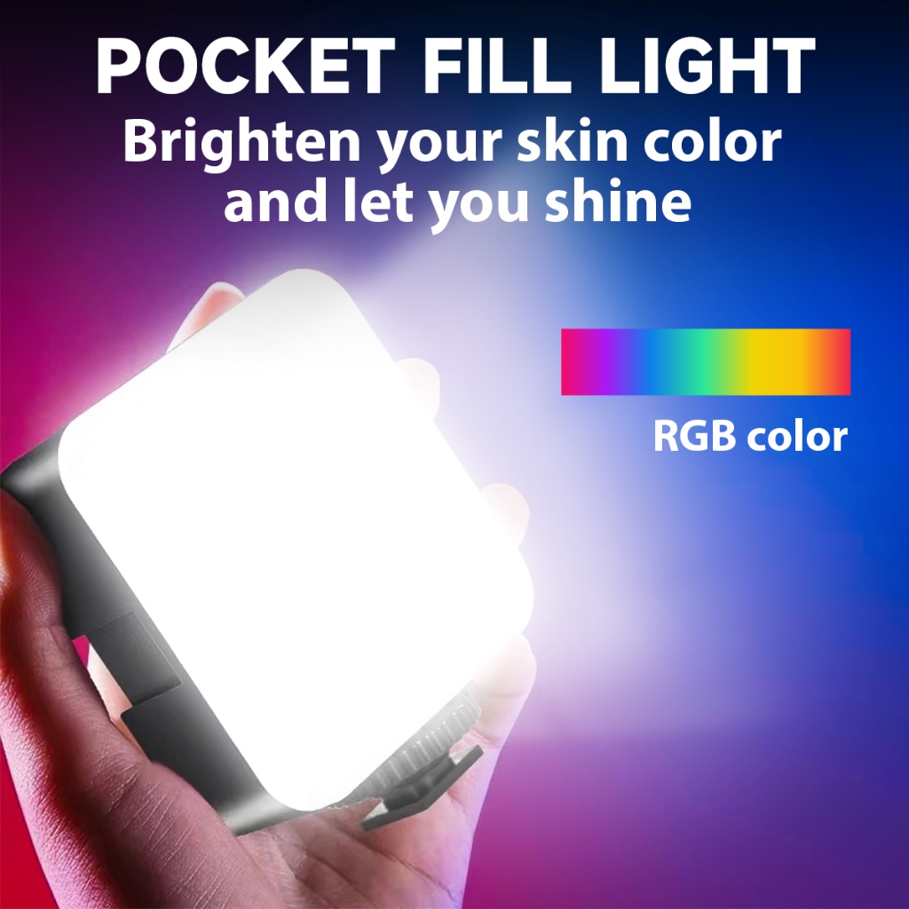 Pocket LED Selfie Light for Phone Fill Light Clip-on LED Light Wireless ...
