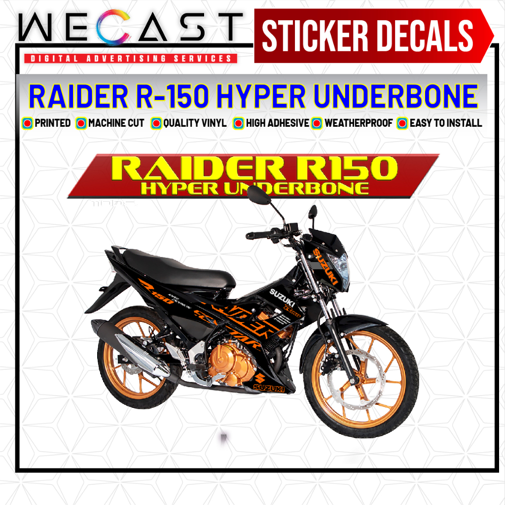 WECAST Raider R-150 Hyper UnderBone Decals Sticker for Motorcycle ...