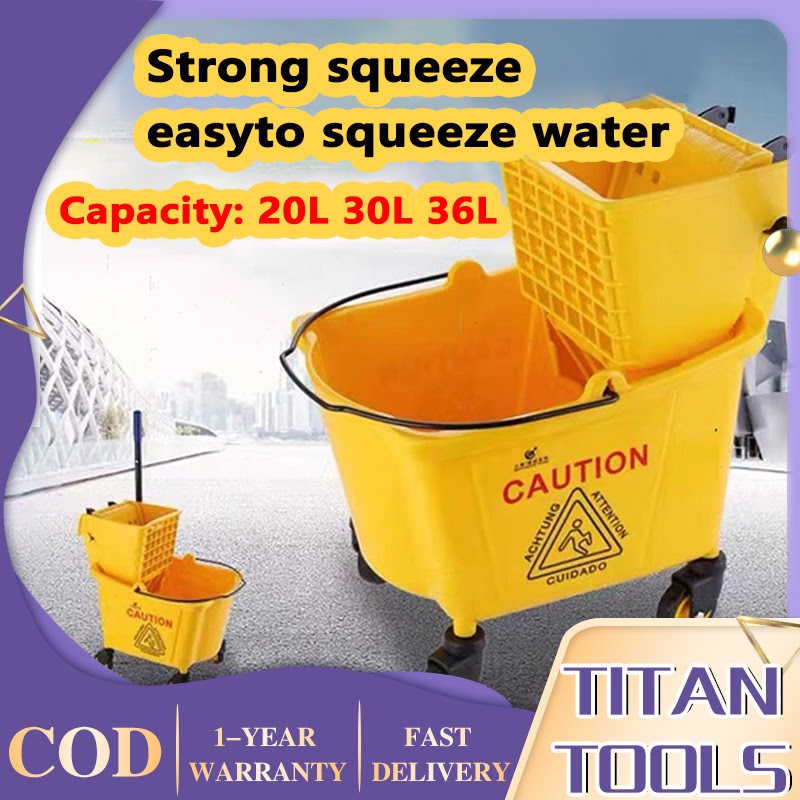 Mop Squeezer Bucket 20L 36L Side Press Malls Cleaning Tool Floor Mop ...