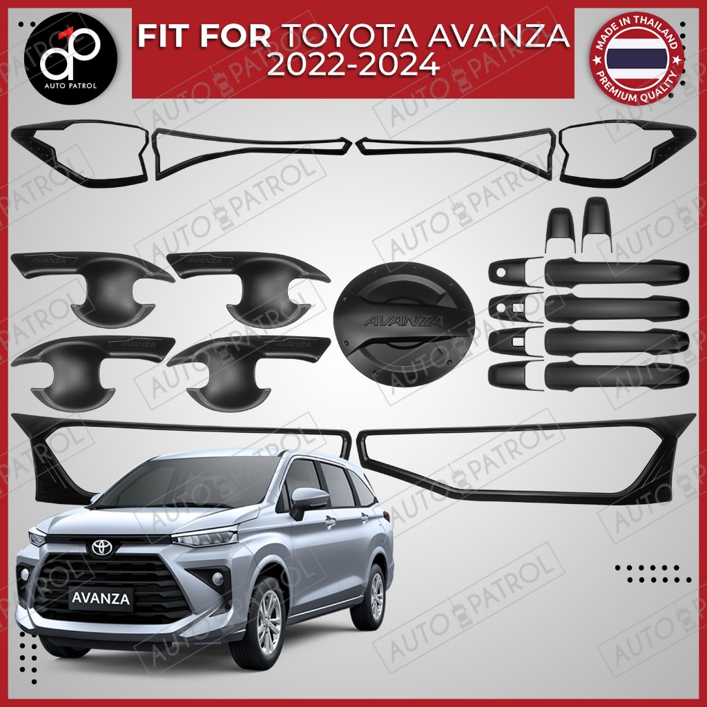 Toyota Avanza G, E variant 2022-2024 Combo Garnish Set Black (MADE IN THAILAND) | Shopee Philippines