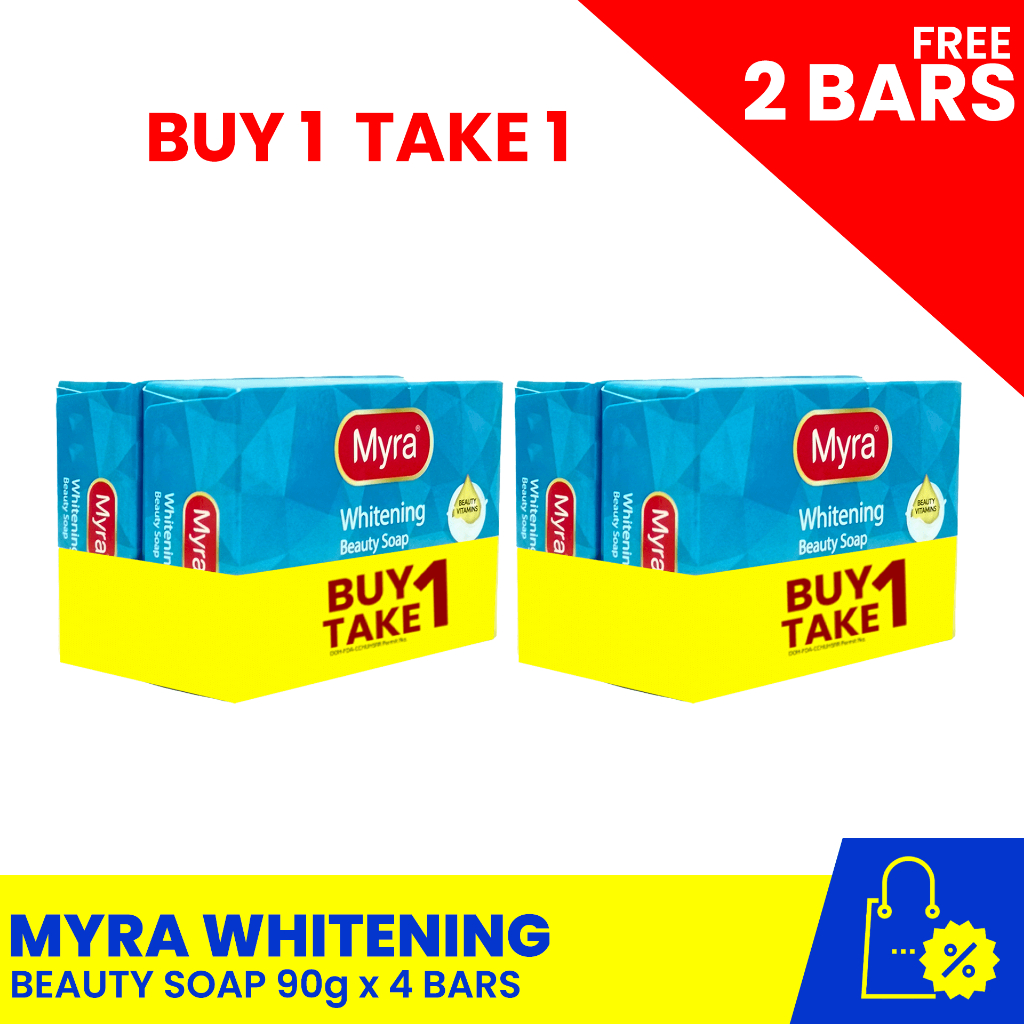 BUY 1 TAKE 1: MYRA Whitening Beauty Soap 90g | Shopee Philippines