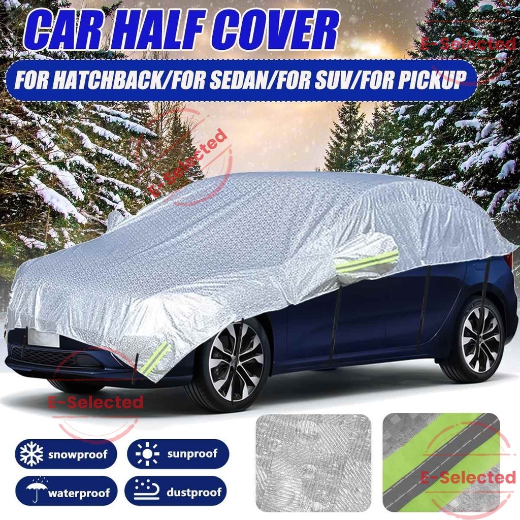 Universal Half Car Cover Outdoor Sedan/SUV half cover Dust Resistant ...