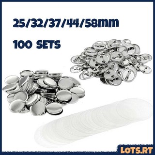 100Pcs/Set Button Maker Machine Material DIY Pin Button Blank Badge pin ...