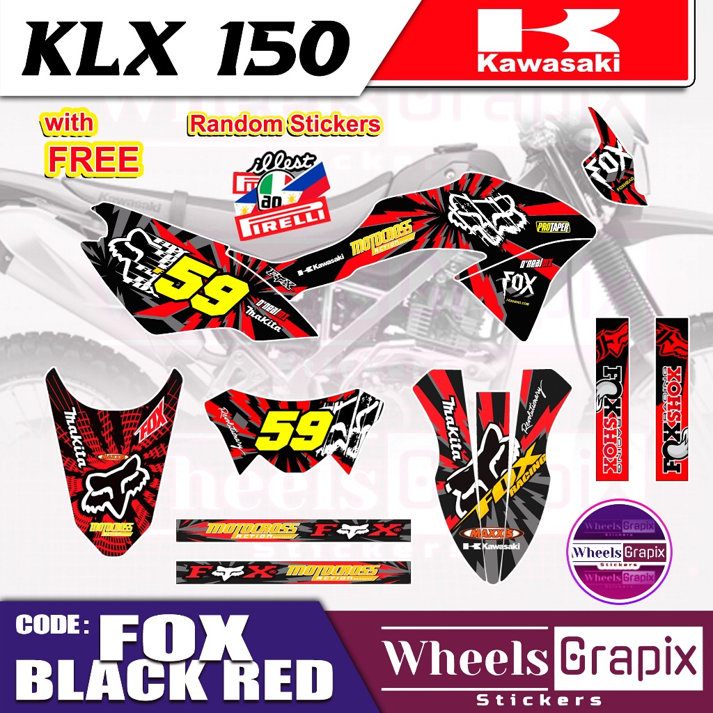 KLX 150 Kawasaki Full Body Decals Sticker | Shopee Philippines
