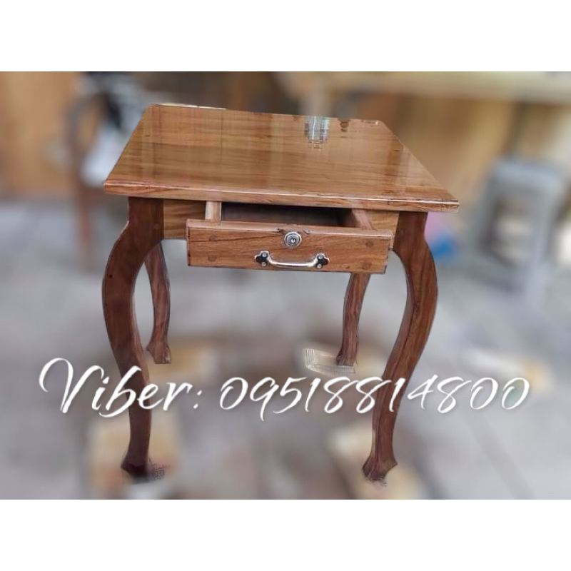 Side Table with drawer Magkuno Wood (Ironwood) | Shopee Philippines