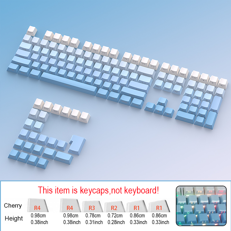 Pudding Keycaps 129keys Backlit Keycap OEM Profile PBT Material for ...