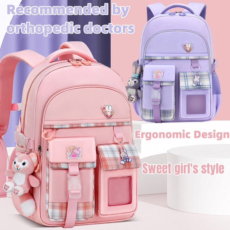 Korean version girl children's backpack Waterproof cute girl backpack ...