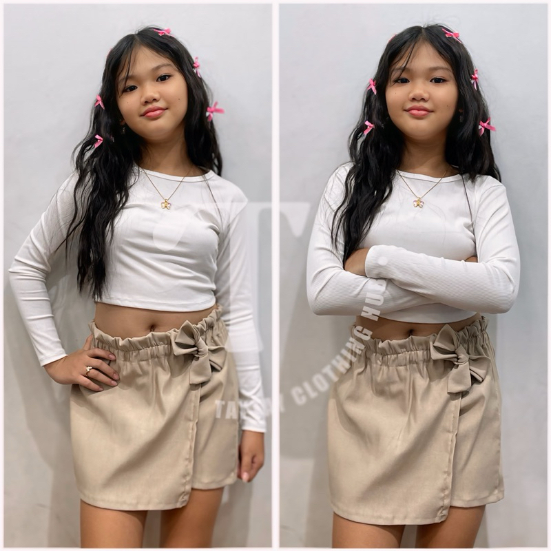 Flor S/M/L (1-9y/o) Woven Ribbon Skort | Shopee Philippines