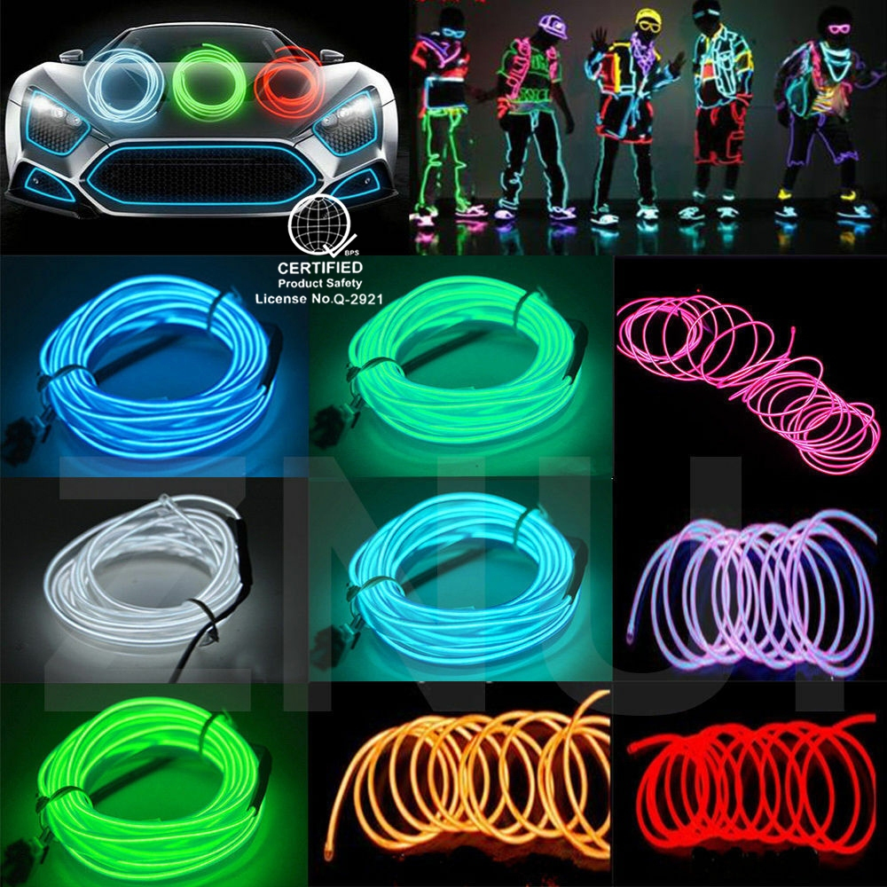 Jiditech 5M LED Neon Light Flexible Light Strip Rope Tube Sewable ...