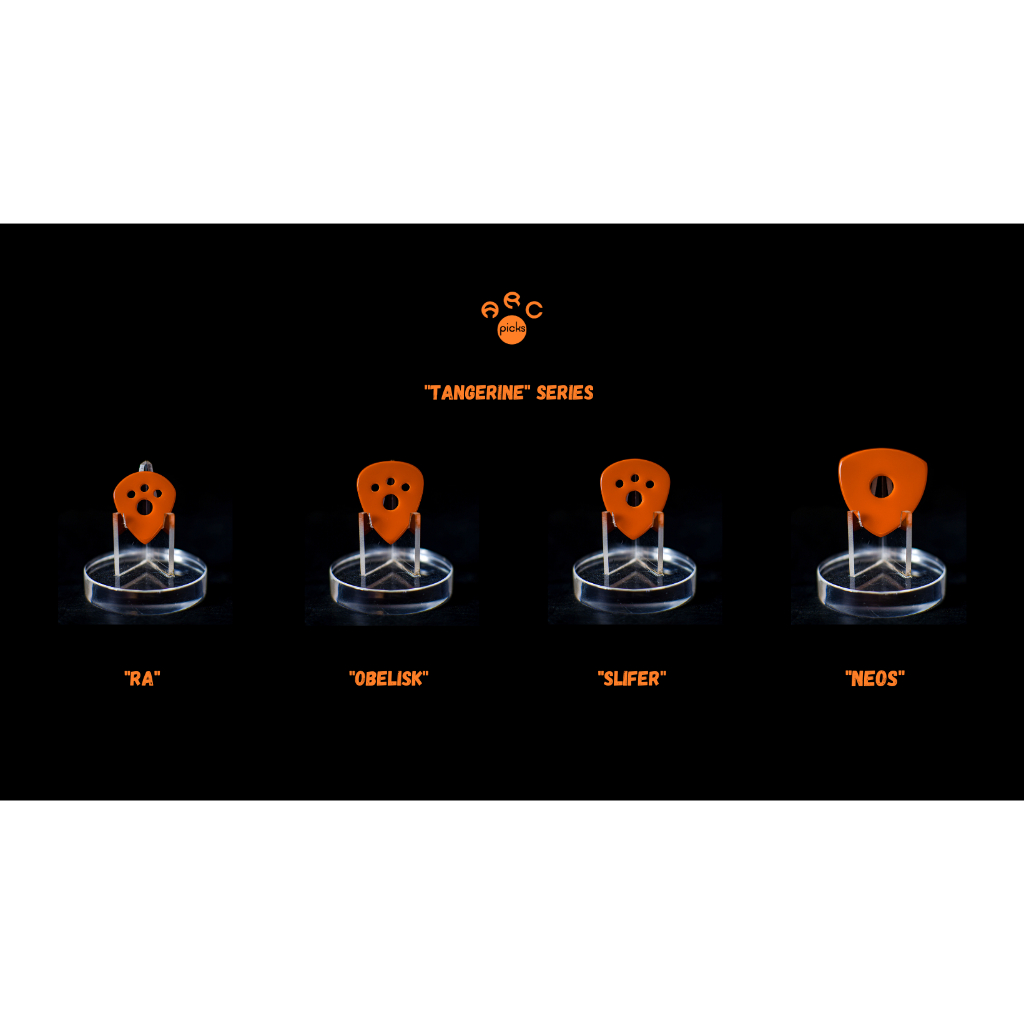 Arc Picks "Tangerine" Series (Handmade Acrylic Guitar/Bass Plectrum ...