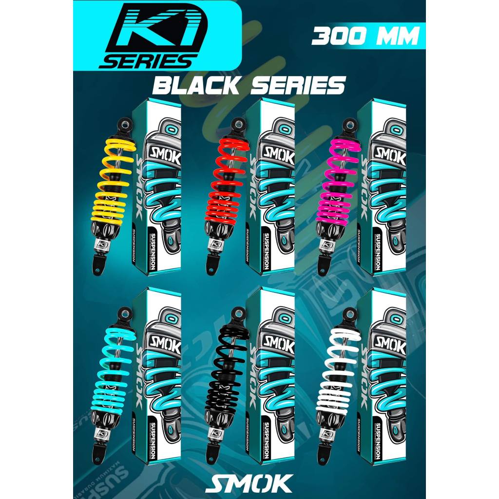 SMOK 280MM K1 SERIES REAR SHOCK FOR MIO I 125 / CLICK / BEAT FI / GENIO ...