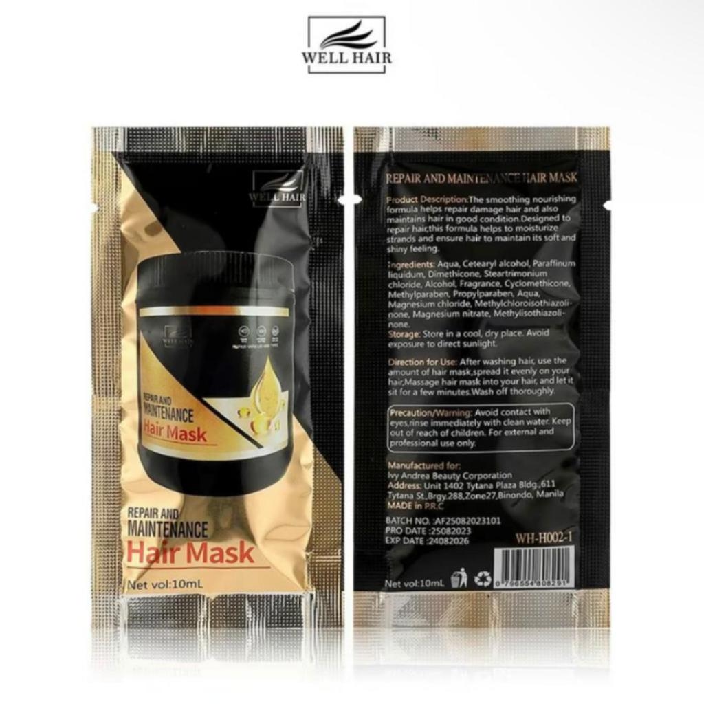 Well Hair Repair And Maintenance Hair Mask 10ml Trial Pack Conditioner ...