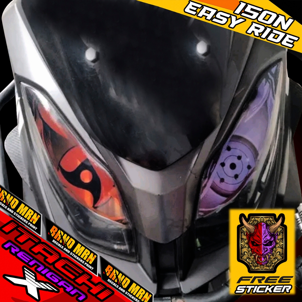 MOTORSTAR EASY RIDE 150N SHARINGAN EYE DECAL STICKER TINT PROTECTOR ...