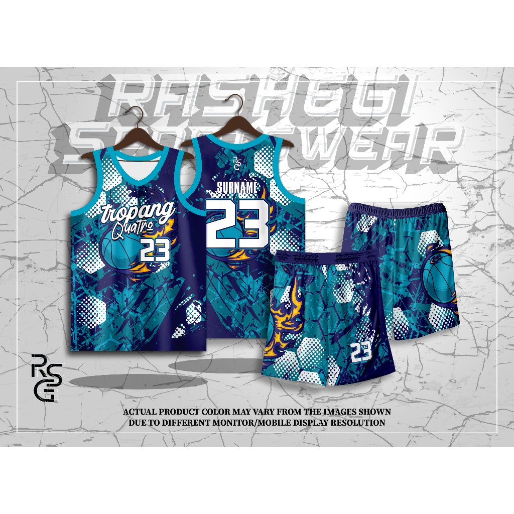 2024 RSG Customized Jersey Full Sublimation Tropang Quatro Blue ...