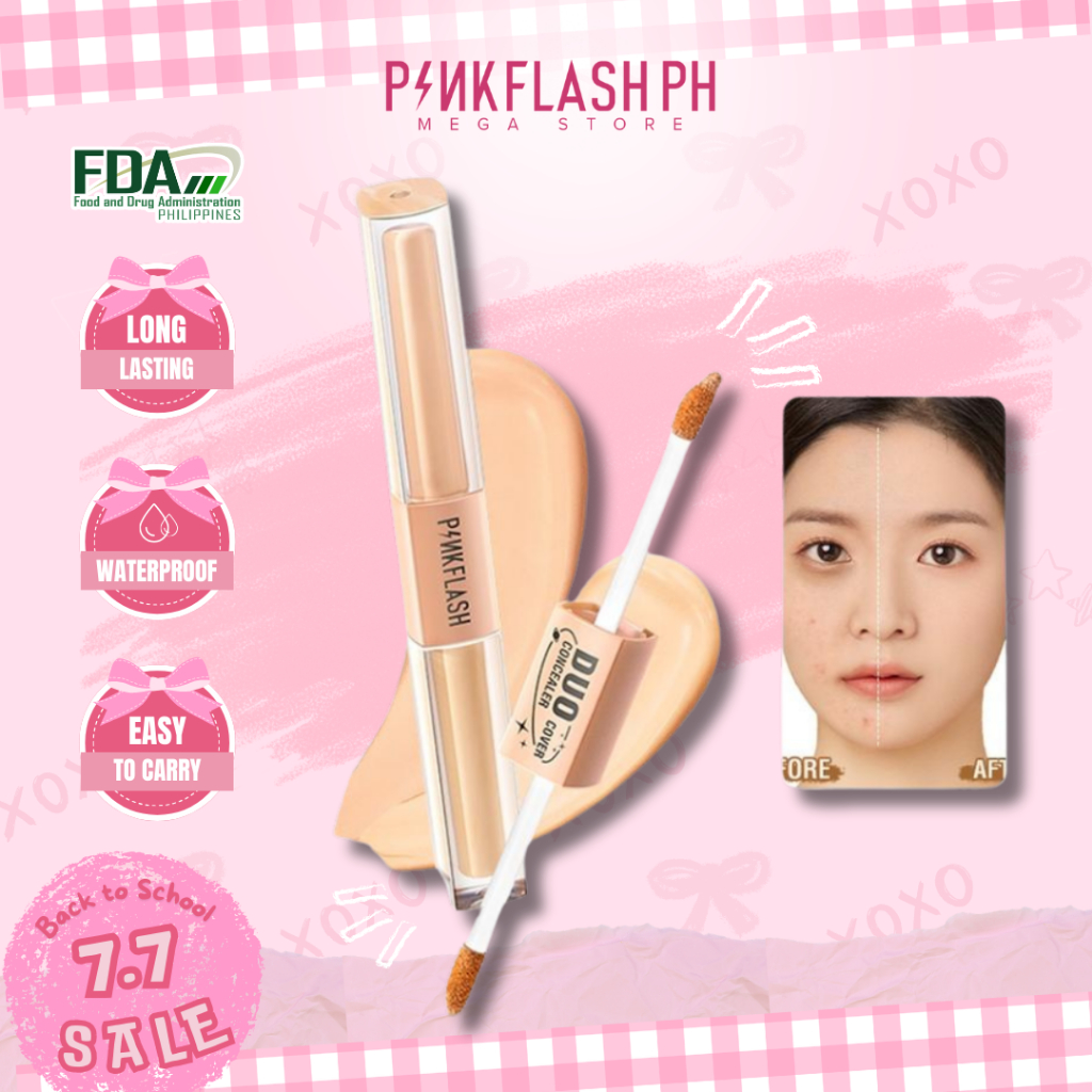 PINKFLASH Waterproof 2-in-1 Dual-Shade Concealer Full Coverage ...