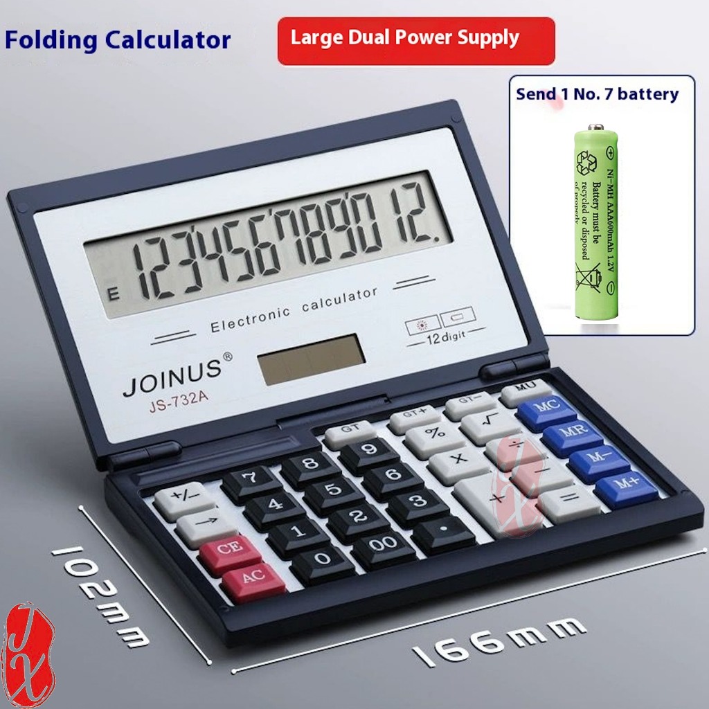 Folding flip calculator solar calculator large screen financial office ...
